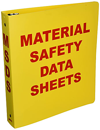 Hoffman Safety Data Sheet 3 Ring Binder 12 Round Rings YellowRed - ODP ...