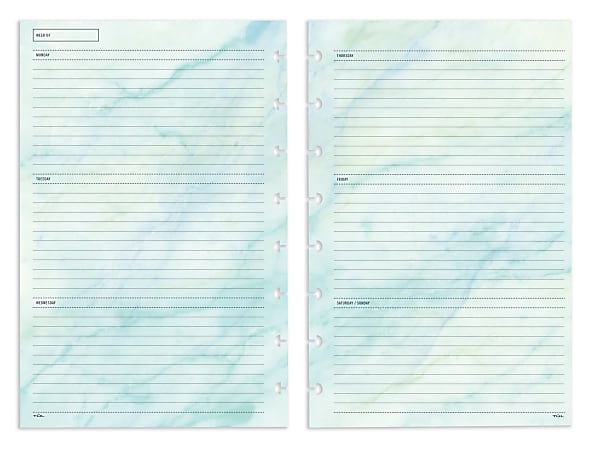 TUL Discbound Undated WeeklyMonthly Refill Pages Junior Size 68 Sheets ...