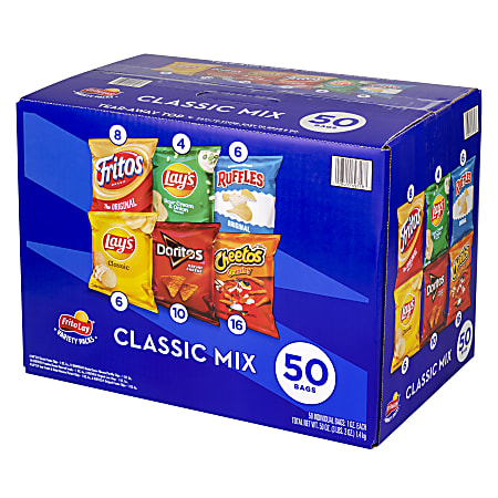 Frito Lay Classic Variety Pack 1 Oz Pack Of 50 Bags - Office Depot
