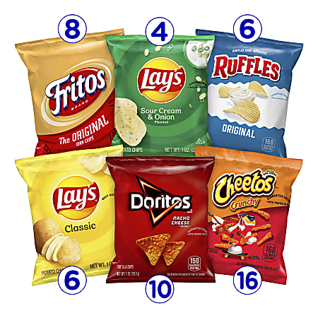 Frito-Lay® Classic Variety Pack, 1 Oz, Pack Of 50 Bags