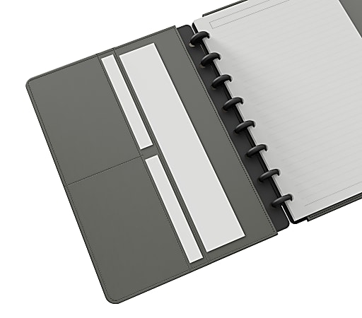 TUL Discbound Notebook With Leather Cover Junior Size Narrow Ruled 60 ...