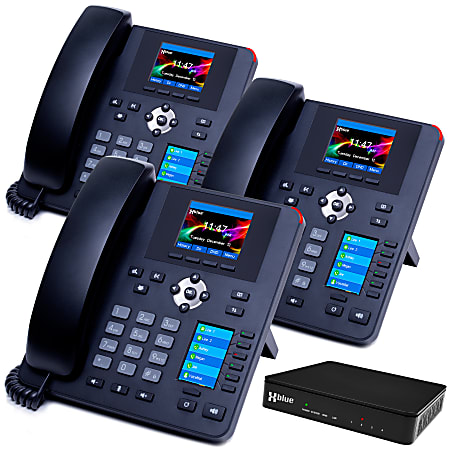 XBLUE QB1 VoIP Phone System Bundle 3 Phones QB1003 - ODP Business Solutions