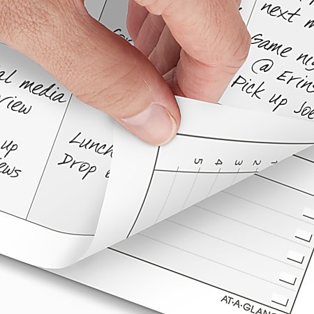 AT A GLANCE 2026 Weekly Planner Refill Loose Leaf Desk Size 5 12 x 8 12 ...