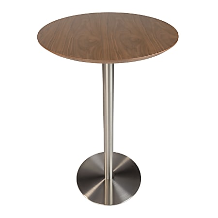 Eurostyle Cookie B Bar Table 41 13 H x 25 35 W x 25 35 D Brushed ...