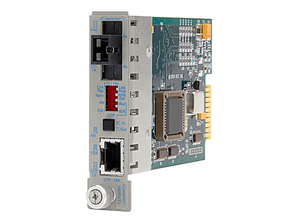 Omnitron iConverter 100FxTx Fiber media converter 100Mb LAN 100Base FX 100Base TX RJ 45SC singl ...