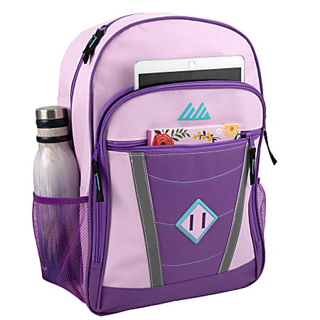 Summit Ridge Reflective Backpack Purple - Office Depot