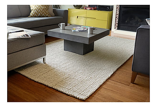 Anji Mountain Andes Jute Rug 4 x 6 Ivory - Office Depot