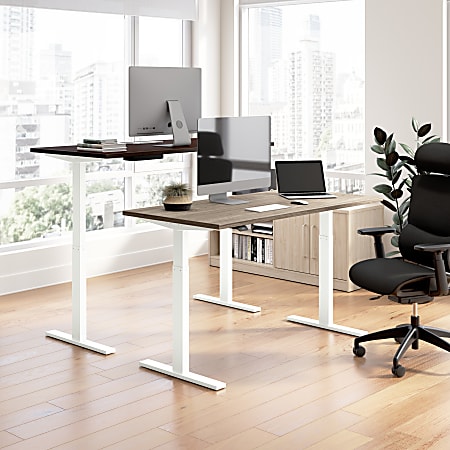 Bush Business Furniture Move 60 Series 60 W Height Adjustable L Shaped ...