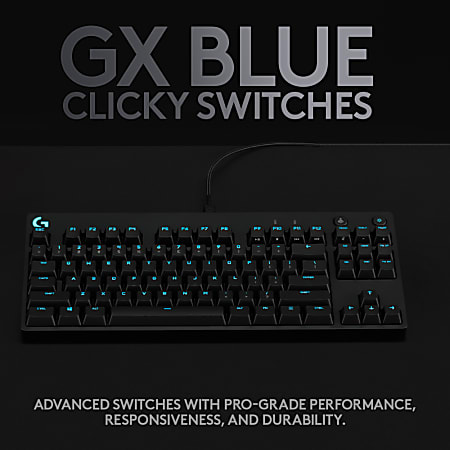 Logitech G Pro TKL Mechanical Wired Gaming Keyboard GX Blue Clicky ...