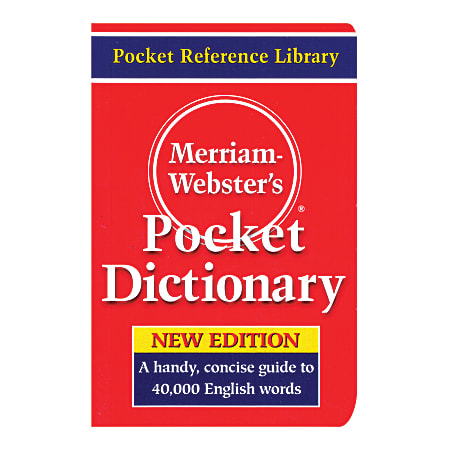 Merriam Websters Pocket Dictionary Pack Of 3 - Office Depot