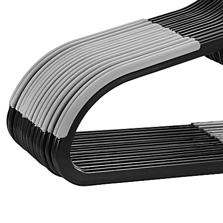Elama Home Plastic Hangers Adult BlackGray Pack Of 50 - Office Depot