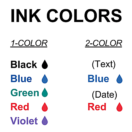 Custom 2000 Plus PrintPro Self Inking Date Stamp Heavy Duty ...