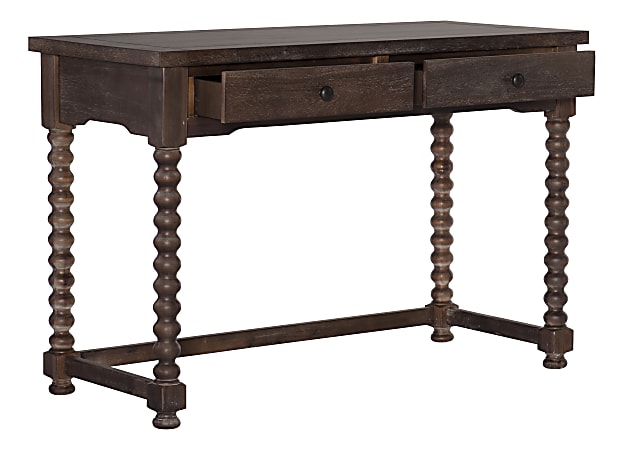 Linon Home D cor Products Masey Home Office Spindle Desk Antique Brown ...
