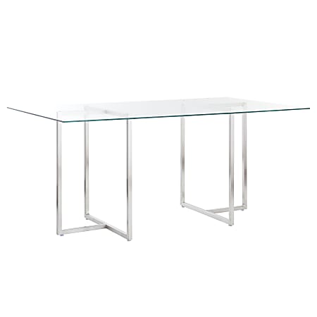 Eurostyle Legend Rectangle Dining Table 30 H x 66 W x 36 D Brushed ...