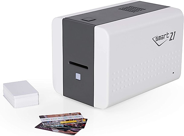 IDP SMART 21S Desktop Color ID Card Printer Bundle - Office Depot