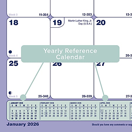 2026 Brownline Monthly Desk Pad Calendar 11 x 8 12 BlueWhite January To ...