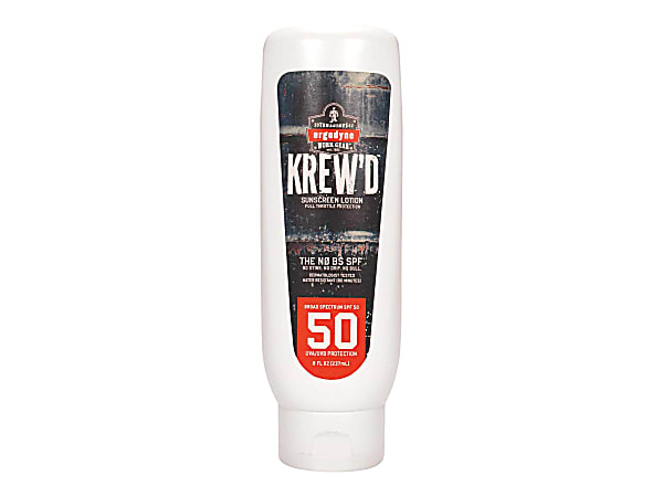 Ergodyne KREWD 6351 SPF 50 Sunscreen Lotion 8 Oz - Office Depot