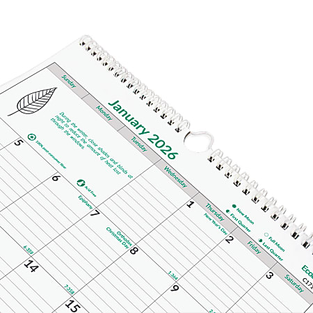 2026 Brownline EcoLogix Monthly Wall Calendar 12 x 17 100percent ...