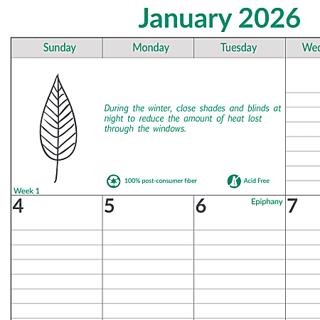 2026 Brownline EcoLogix Monthly Wall Calendar 12 x 17 100percent ...