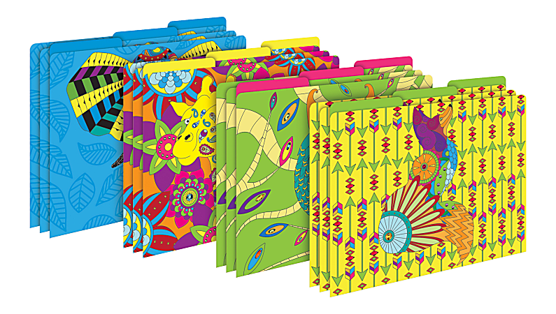 Barker Creek File Folders Letter Size Bohemian Animals Pack Of 12 ...
