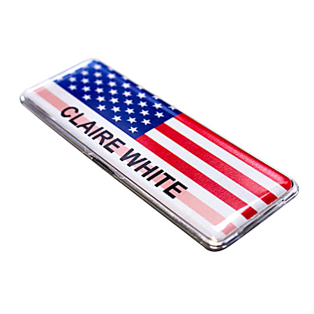 The Mighty Badge USA Flag Collection Name Badge Kit 1 x 3 10 Pk ...