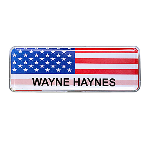 The Mighty Badge USA Flag Collection Name Badge Kit 1 x 3 10 Pk ...