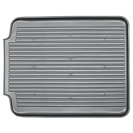 Better Houseware Dish Drain Board 1 14 H x 15 12 W x 19 12 D Silver ...