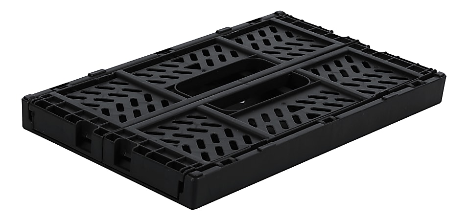 Office Depot Brand Folding Stacking Storage Crate 3 516 H x 8 516 W x 5 ...