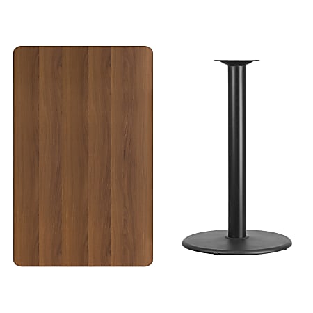 Flash Furniture Rectangular Laminate Table Top With Round Bar Height ...