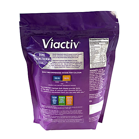 Viactiv Calcium Plus D Milk Chocolate Soft Chews Pack Of 180 - Office Depot