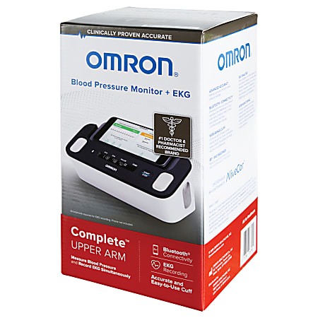 Omron Complete Wireless OMRBP7900 Upper Arm Blood Pressure Monitor And Single Lead EKG Monitor ...