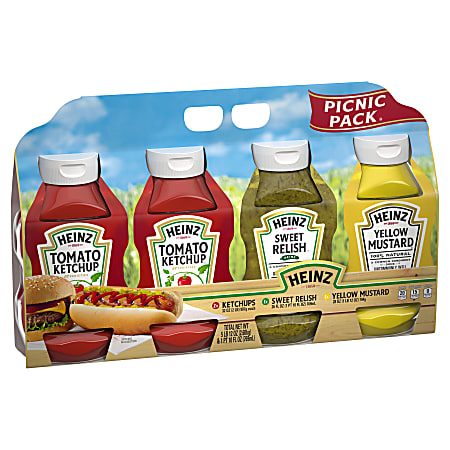 Heinz Condiment Picnic Pack 26 Oz Pack Of 4 Bottles - Office Depot