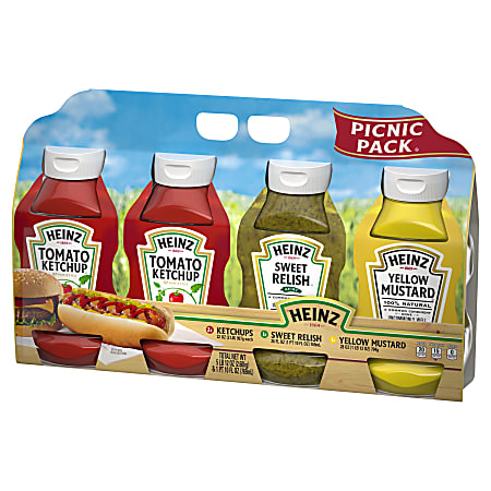 Heinz Condiment Picnic Pack 26 Oz Pack Of 4 Bottles - Office Depot