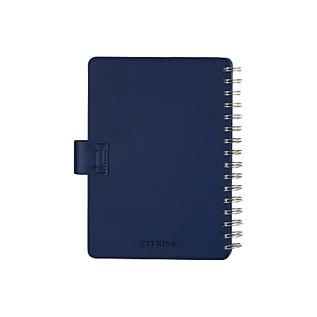 Citrine 12 Month MonthlyWeekly Twin Loop Planner 5 1316 x 8 Navy Bow ...