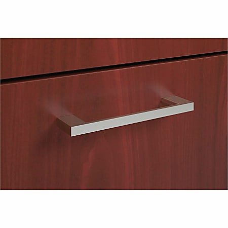 HON Bridge Pull Set of 2 4.3 W x 0.8 D x 0.4 H Metal Laminate Silver ...
