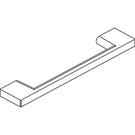 HON Bridge Pull Set of 2 4.3 W x 0.8 D x 0.4 H Metal Laminate Silver ...