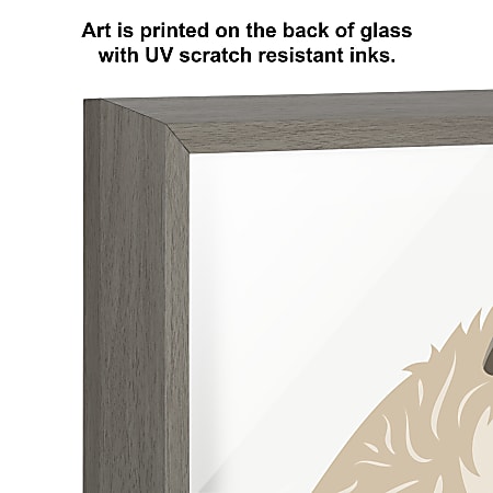 Kate and Laurel Blake Non Magnetic Framed Dry Erase Printed Glass 18 x ...