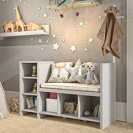 Ameriwood Home Tyler Storage Bench And Coat Rack Gray ODP Business Solutions