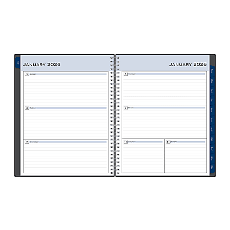 2026 Blue Sky WeeklyMonthly Planner 8 12 x 11 PassagesCharcoal Metallic ...