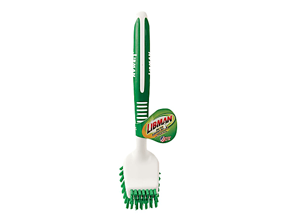 Libman Commercial Big Job Kitchen Brushes 8 x 3 GreenWhite Pack Of 6 ...