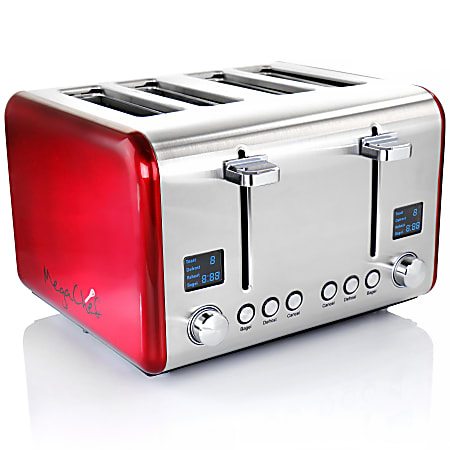 MegaChef 4 Slice Toaster Red - Office Depot