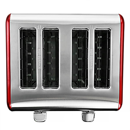 MegaChef 4 Slice Toaster Red - Office Depot