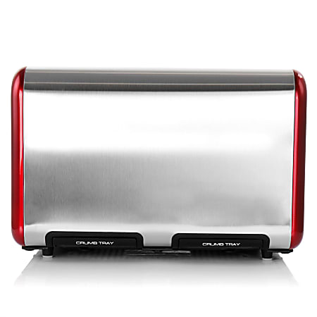 MegaChef 4 Slice Toaster Red - Office Depot