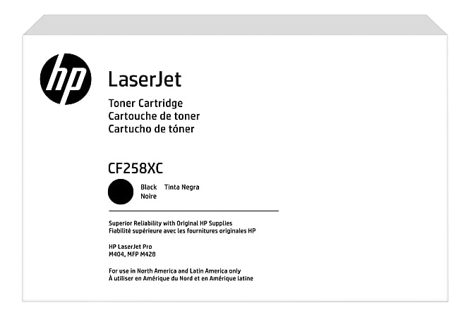 HP 58X Black High Yield Toner Cartridge CF258XC - ODP Business Solutions