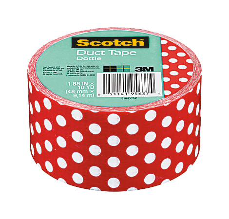 Scotch Colored Duct Tape 1 78 x 10 Yd. Dots - Office Depot