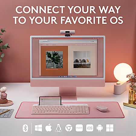 Logitech K585 Slim Multi Device Wireless Keyboard Wireless Connectivity ...