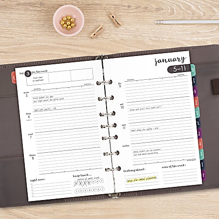 AT A GLANCE Harmony 2026 Weekly Monthly Planner Refill Loose Leaf Desk ...