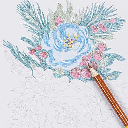 Brea Reese Color By Number Holiday Botanicals Coloring Book Kit ...