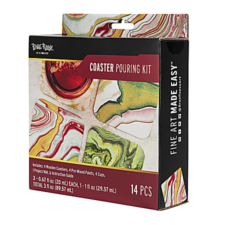 Brea Reese Acrylic Pouring Coaster Kit Holiday Kit Of 14 Pieces ...