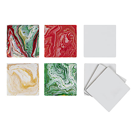 Brea Reese Acrylic Pouring Coaster Kit Holiday Kit Of 14 Pieces ...